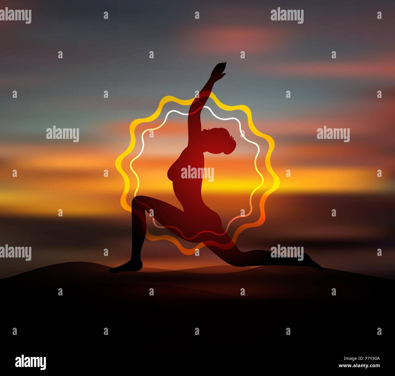 Person meditating silhouette Stock Vector Images - Alamy