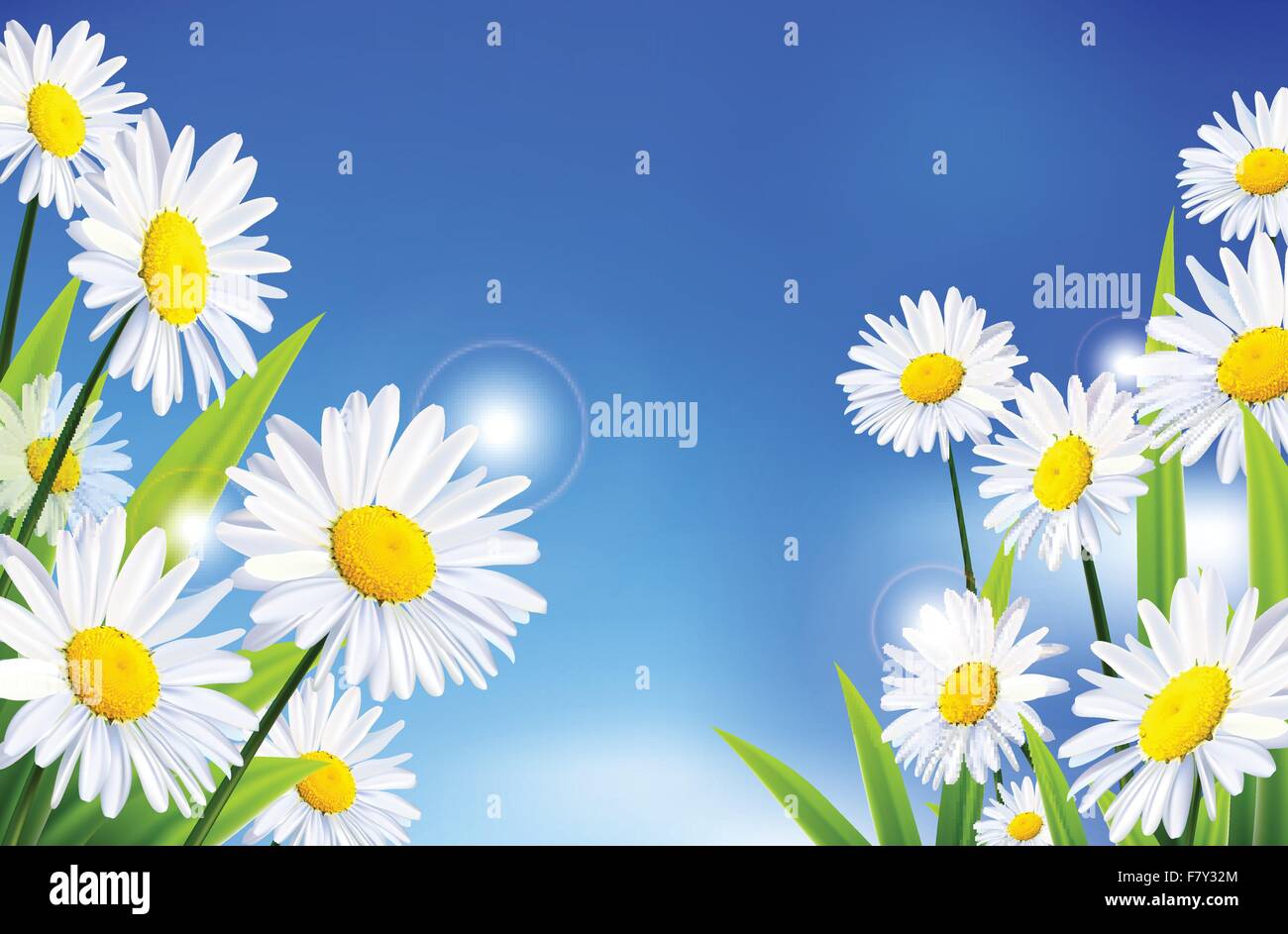 Spring background sky sun Stock Vector Images - Alamy