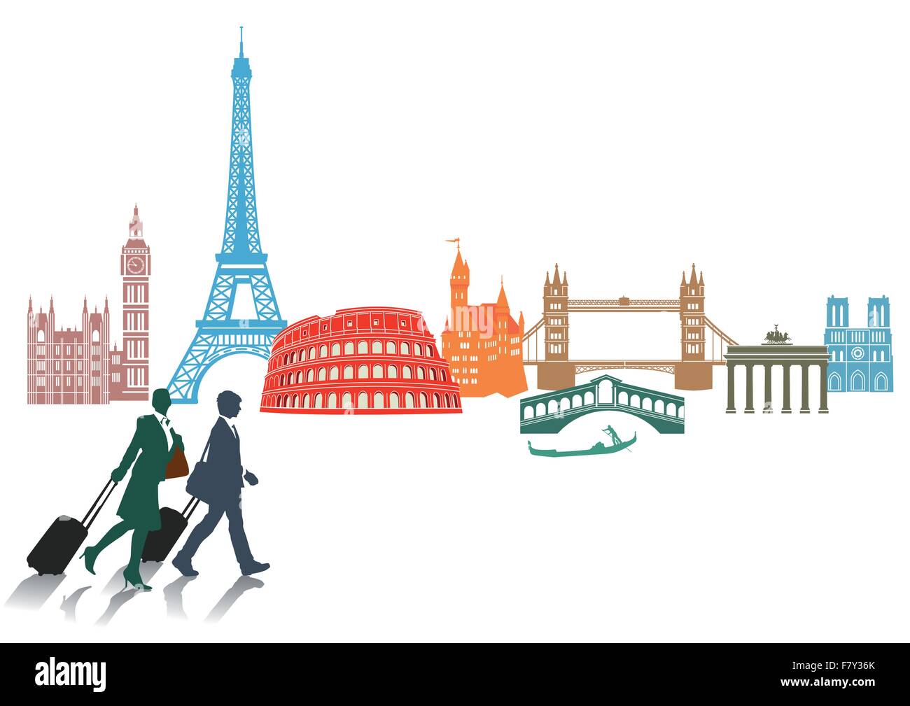 Travel europe destinations Stock Vector Images - Alamy
