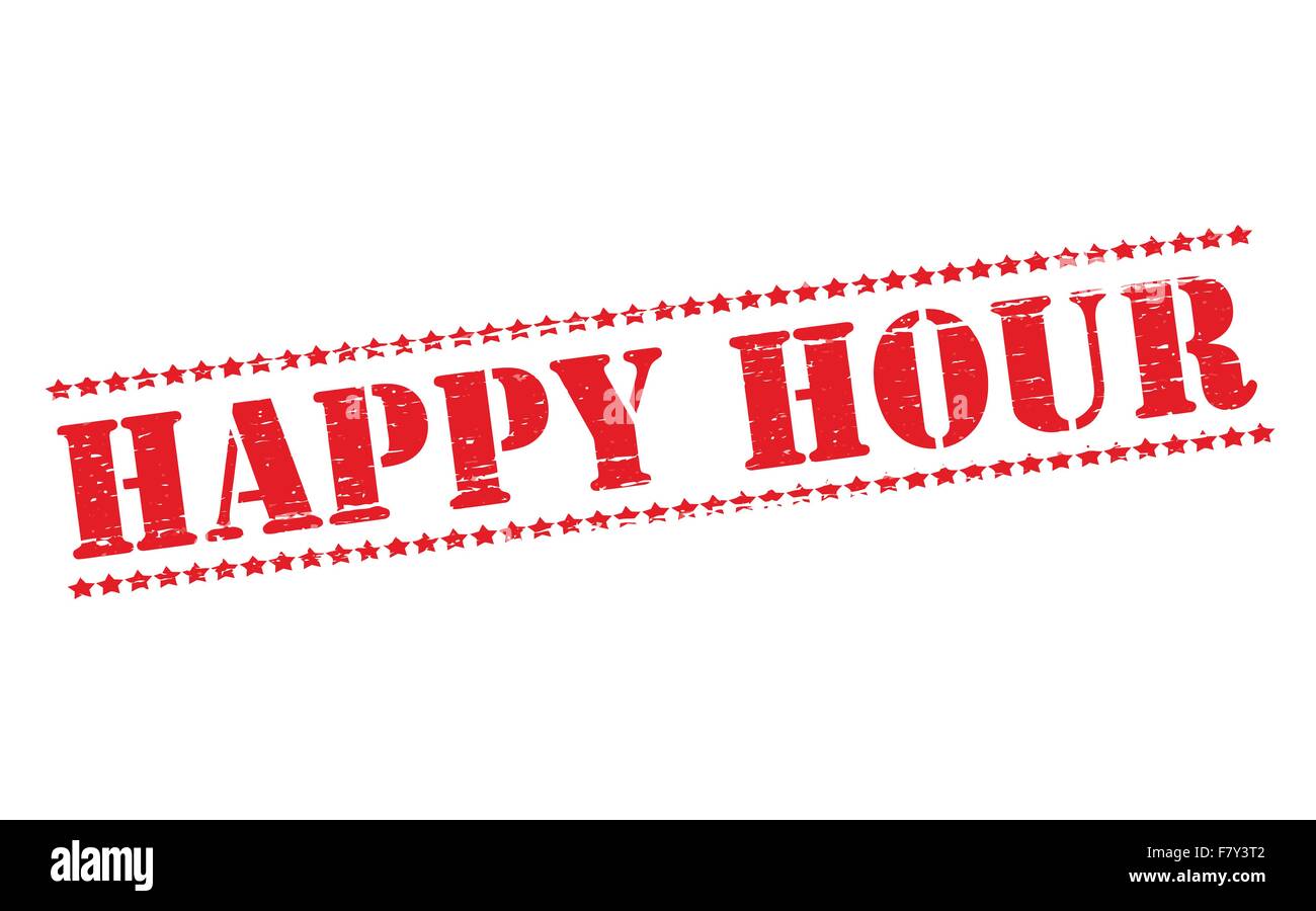 Happy hour stamp hi-res stock photography and images - Alamy