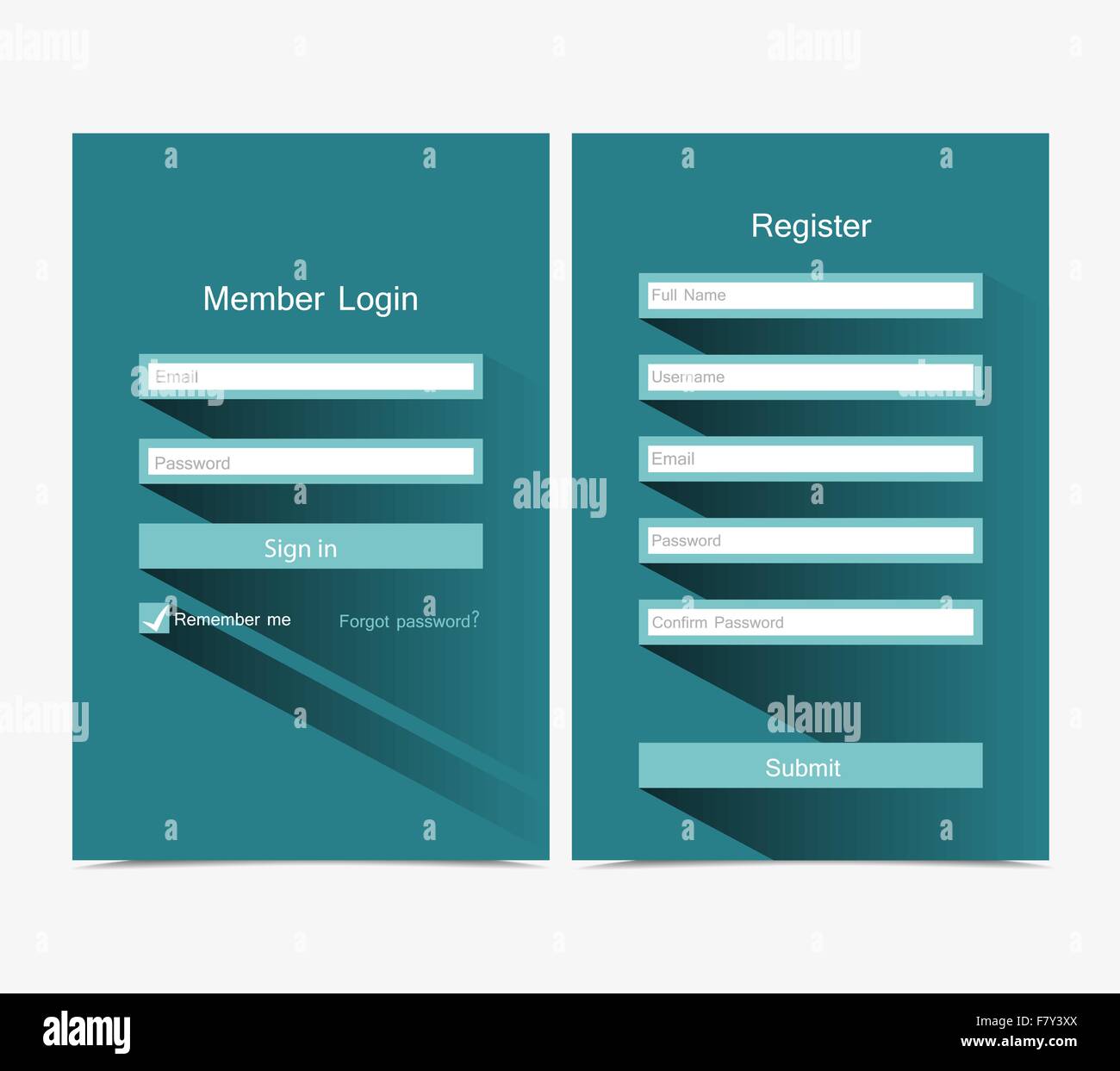 Creative login form ui template hi-res stock photography and images - Alamy