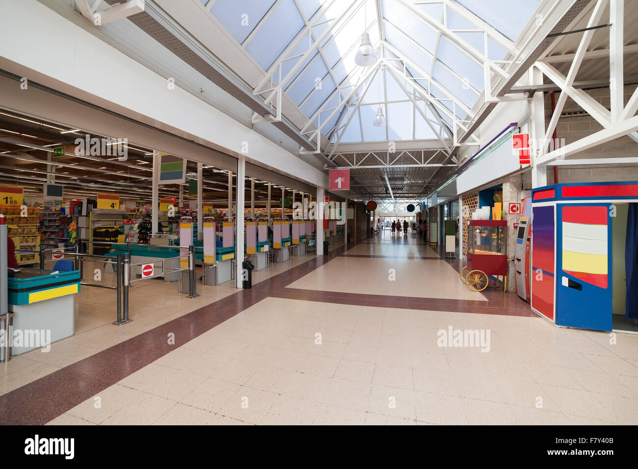 Interior of modern european supermarket Stock Photo - Alamy