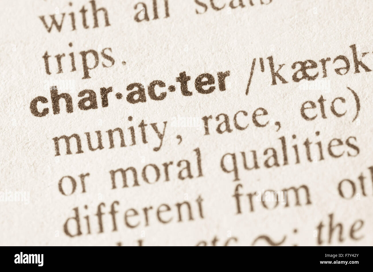Character words hi-res stock photography and images - Alamy