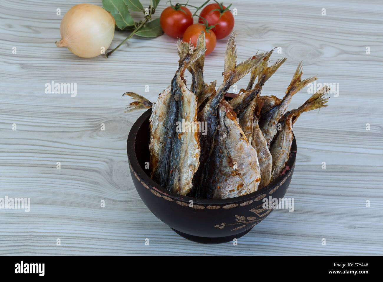 Dry salted fish - soft traditional snack for beer Stock Photo - Alamy