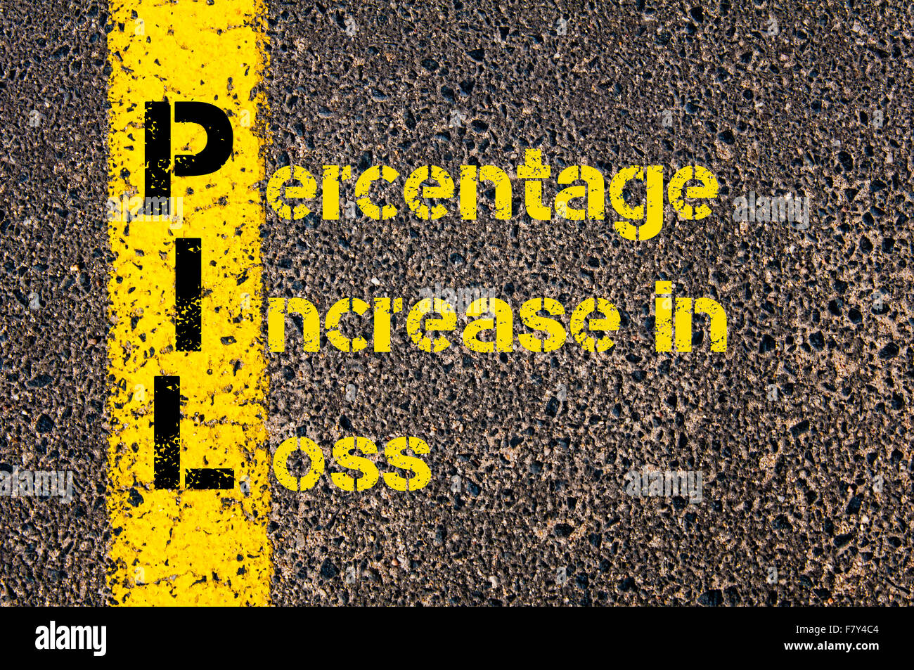 Concept image of Accounting Business Acronym PIL Percentage Increase in ...