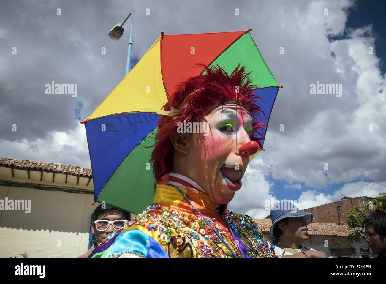 A group of clowns Cuzco attending a convention of clowns throughout ...
