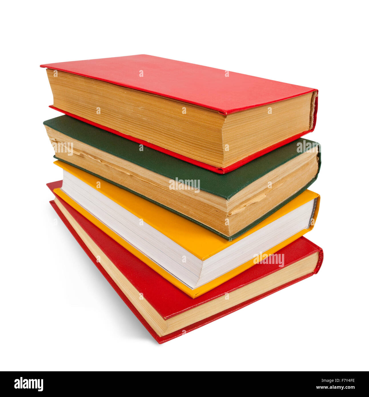 pile of books, isolated on white with clipping path Stock Photo - Alamy