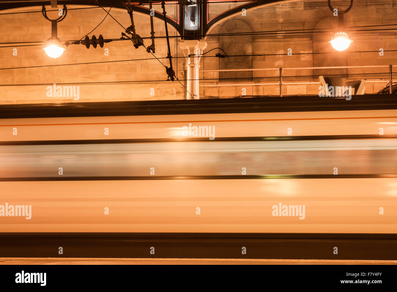 Train speeding through station hi-res stock photography and images - Alamy