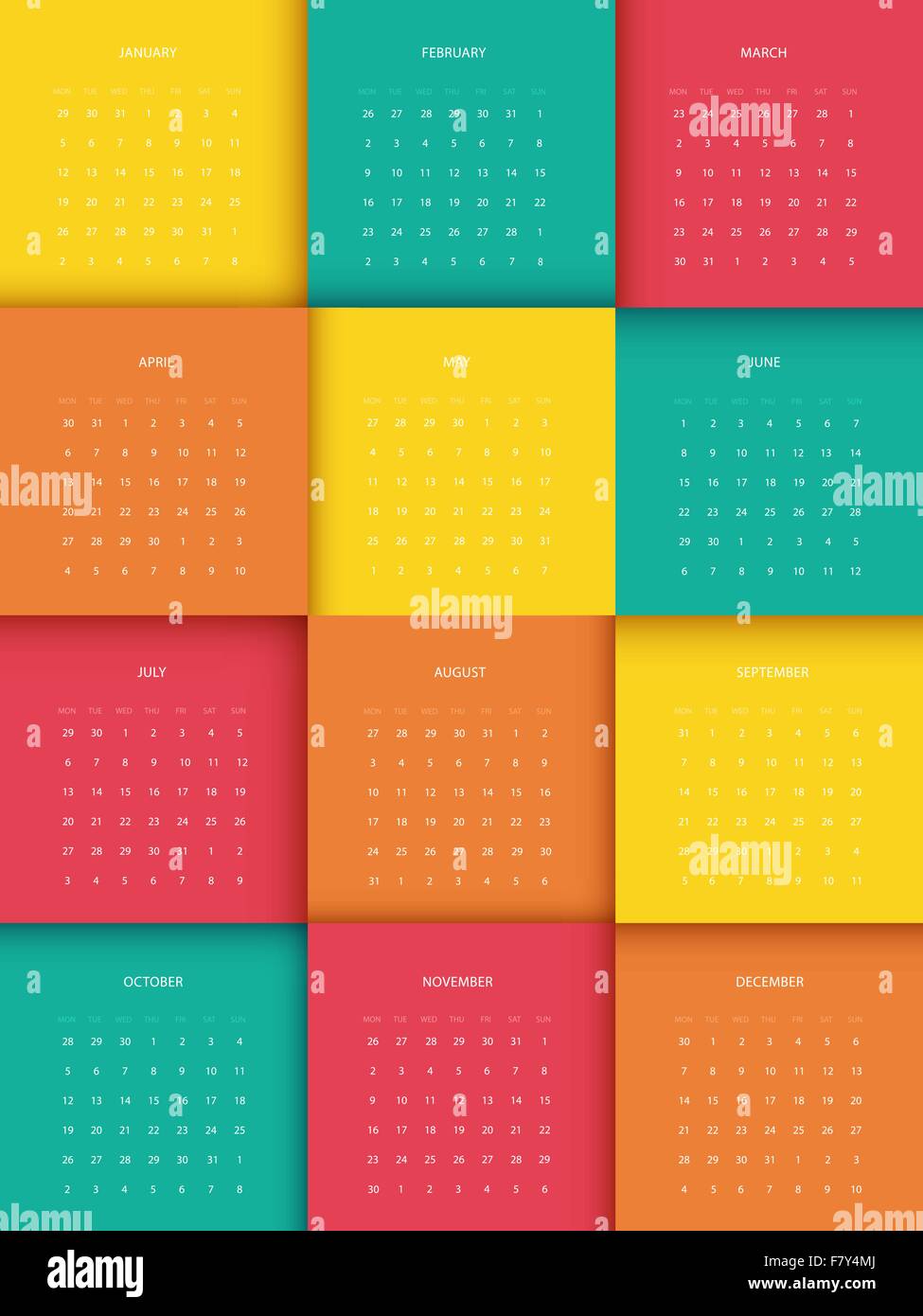 December 2015 calendar Stock Vector Images - Alamy