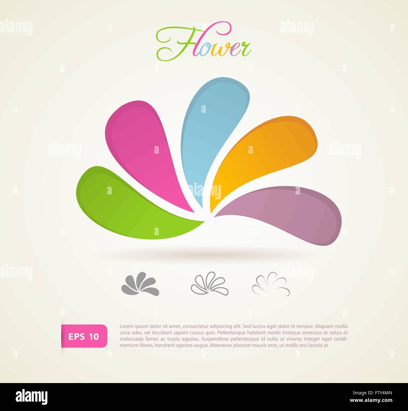 Futuristic flower logo hi-res stock photography and images - Alamy