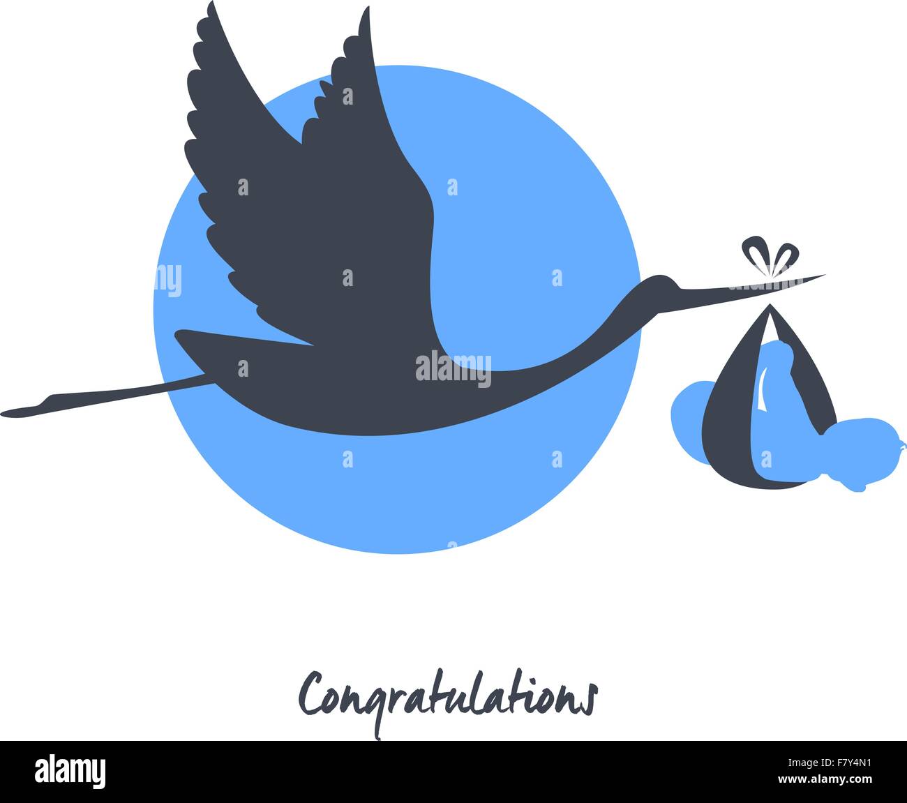 Baby shower card stork Cut Out Stock Images & Pictures - Alamy