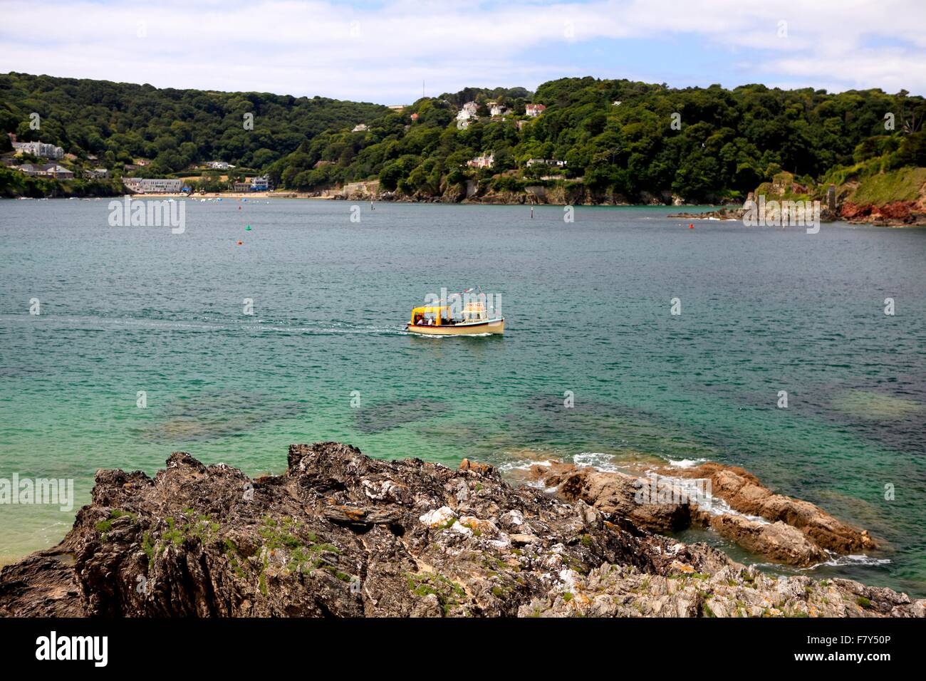 A boat trip on the Salcombe Estuary in the South Hams region of Devon ...