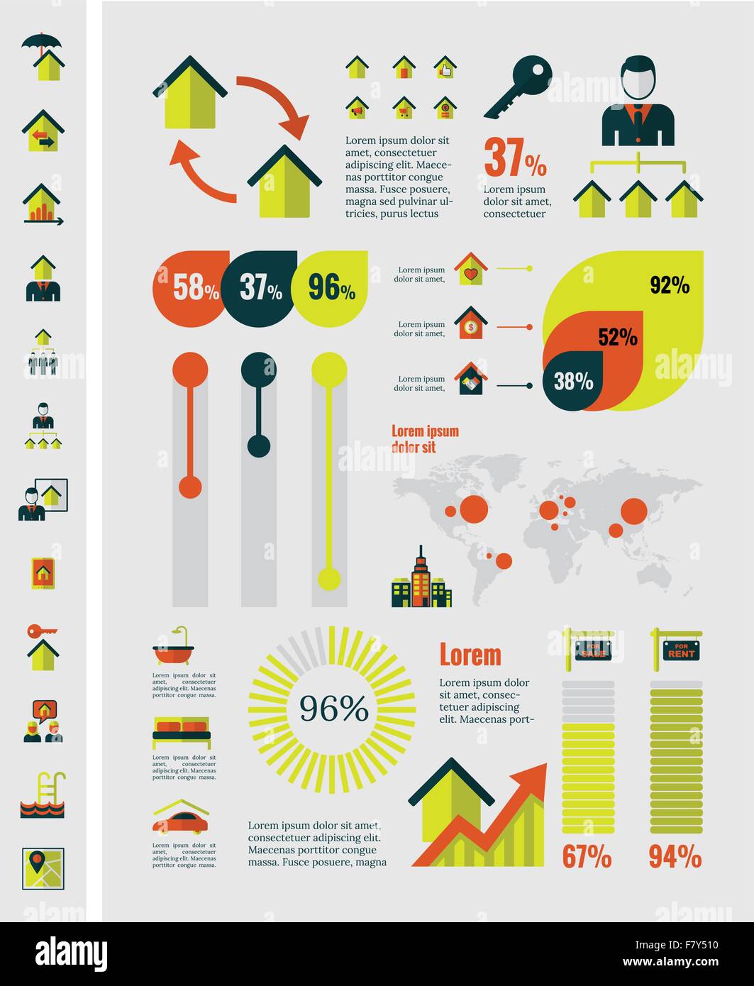 Real Estate Infographics Stock Vector Image & Art - Alamy