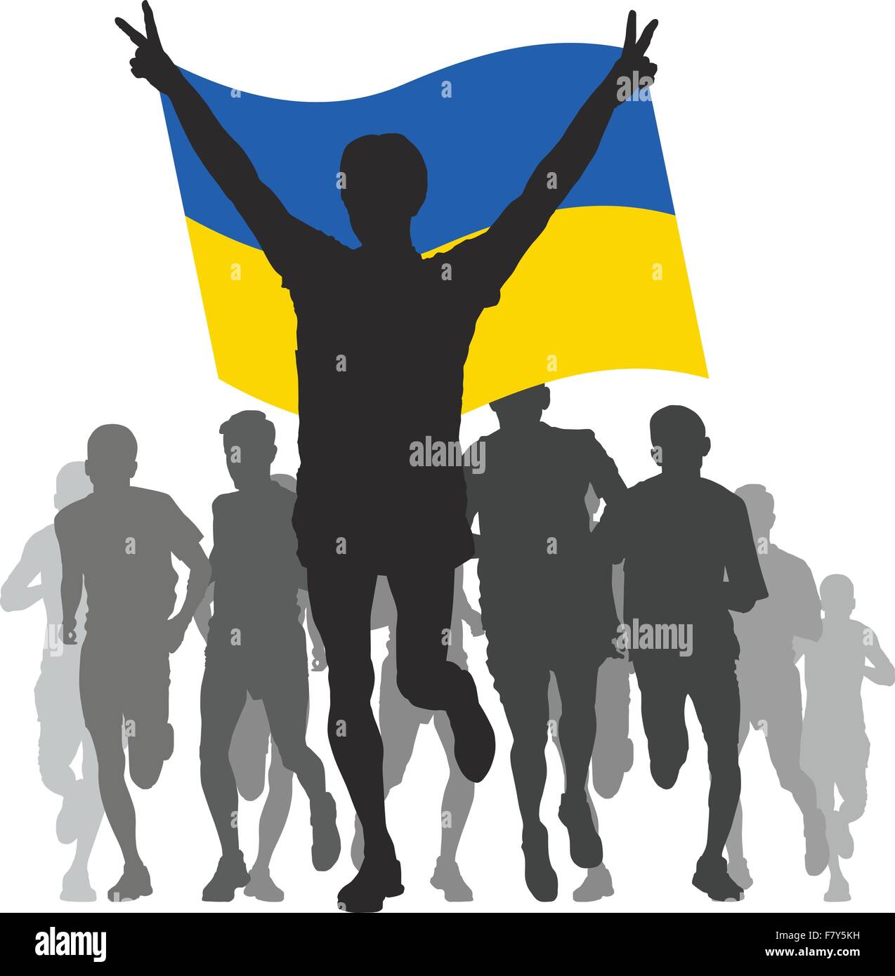 Winner with the Ukraine flag Stock Vector Image & Art - Alamy