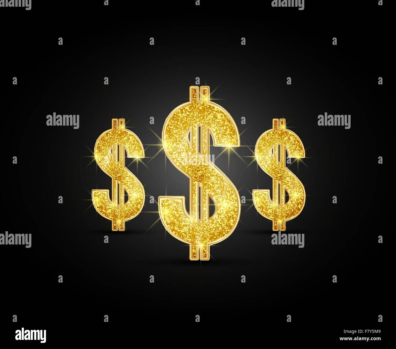 Gold dollar sign Stock Vector Images - Alamy