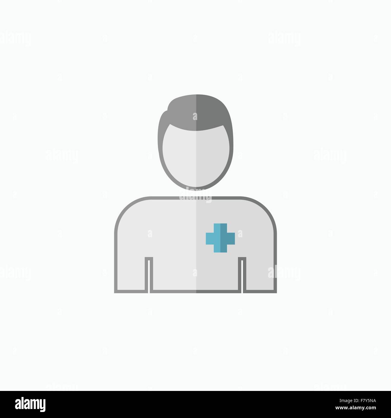 Doctor Flat Icon Stock Vector Image & Art - Alamy
