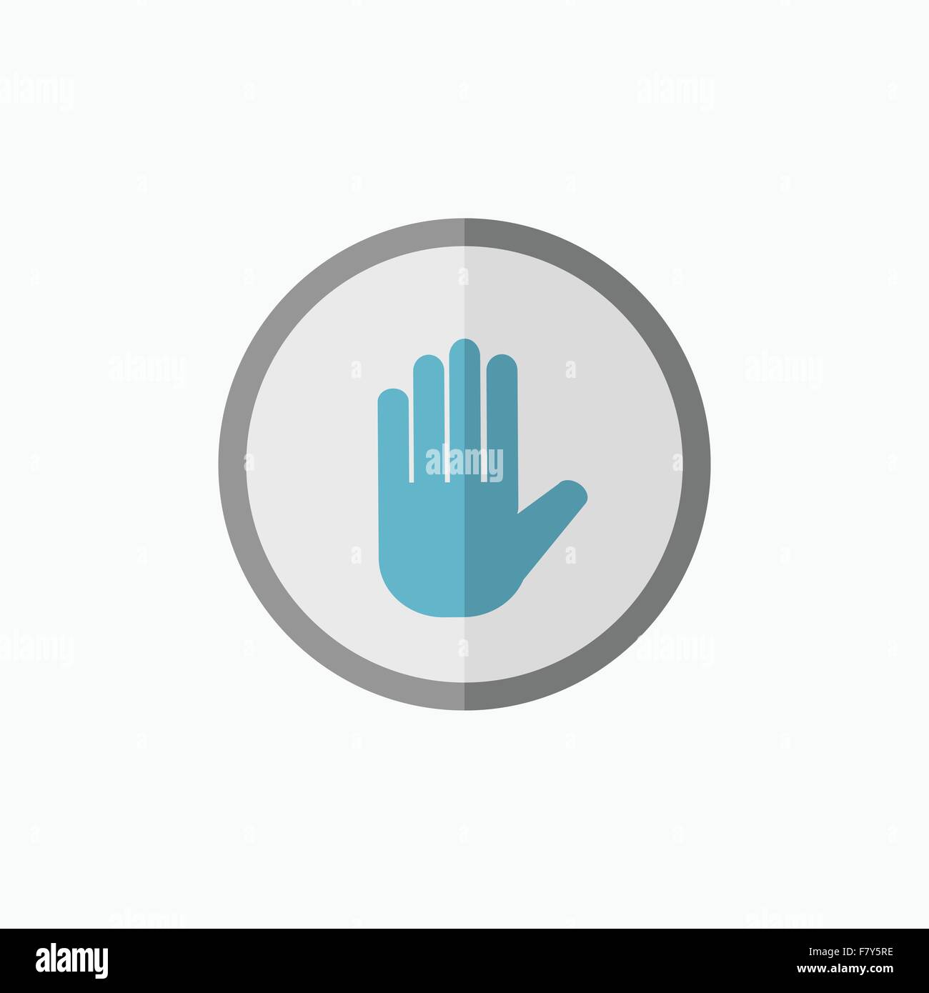 Hand Flat Icon Stock Vector Image & Art - Alamy