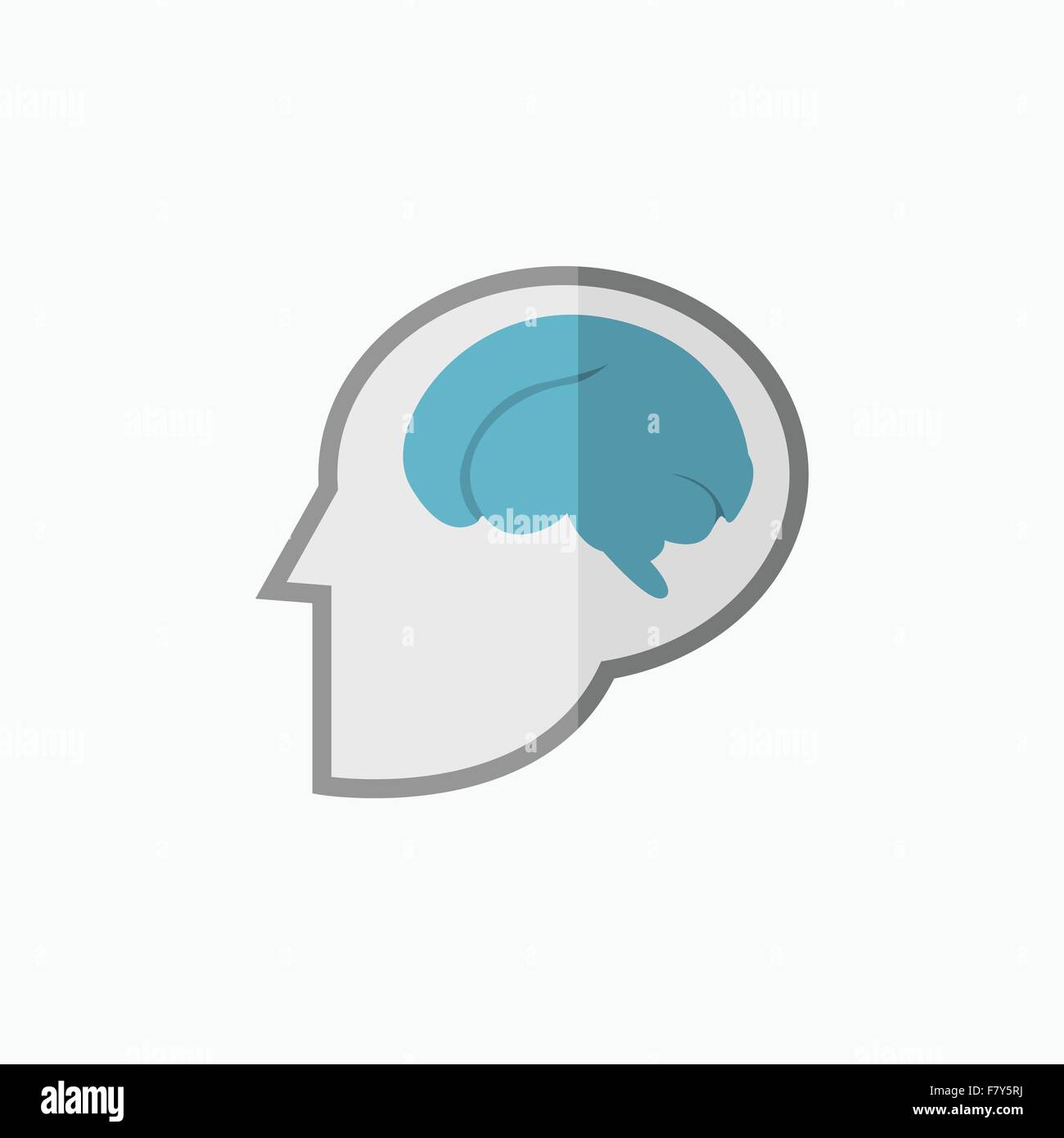 Brain illustration flat Stock Vector Images - Alamy