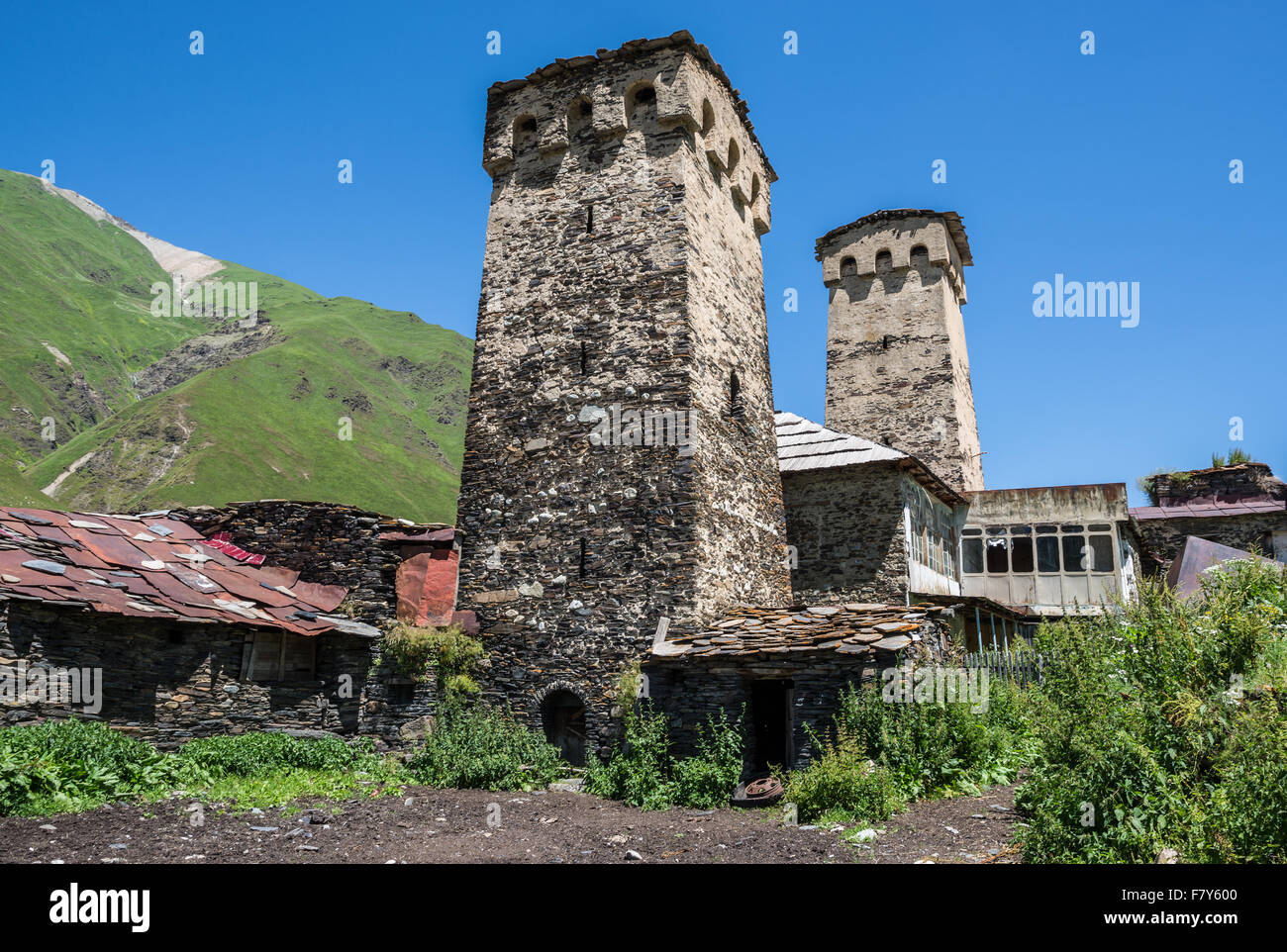 Svanetian tower houses hi-res stock photography and images - Alamy