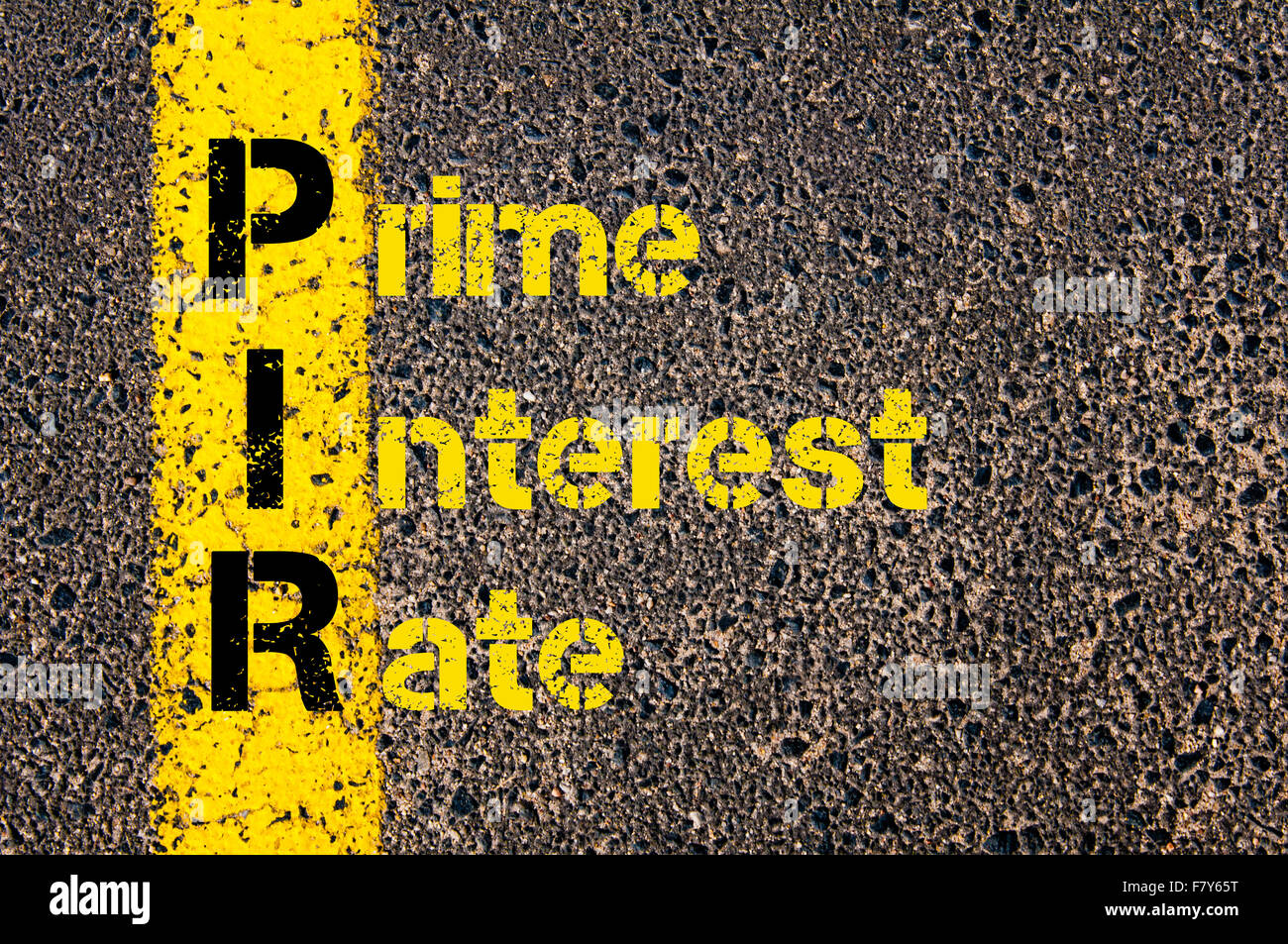 Concept image of Accounting Business Acronym PIR Prime Interest Rate ...