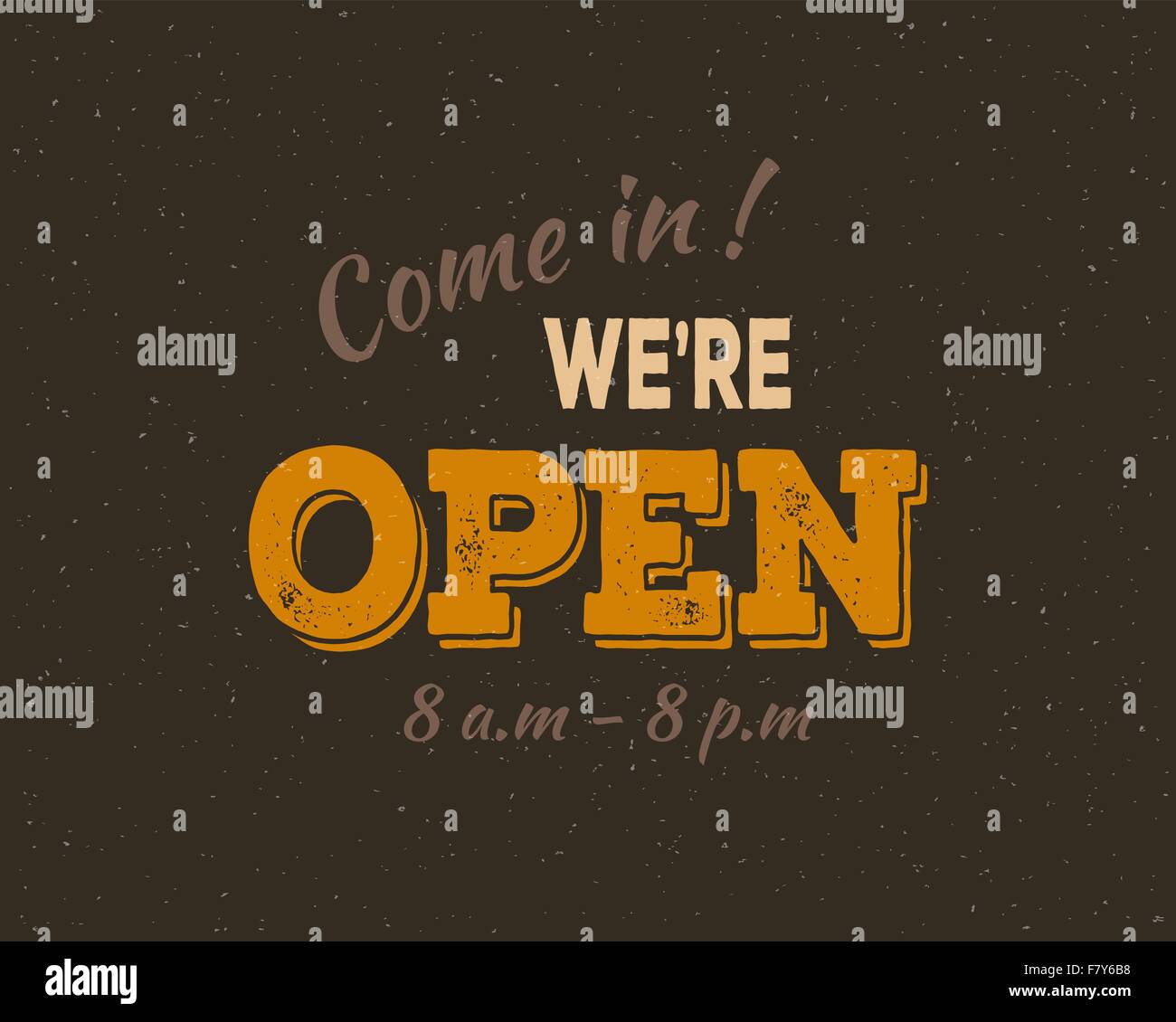 Come in! We're open! Stock Vector Image & Art - Alamy