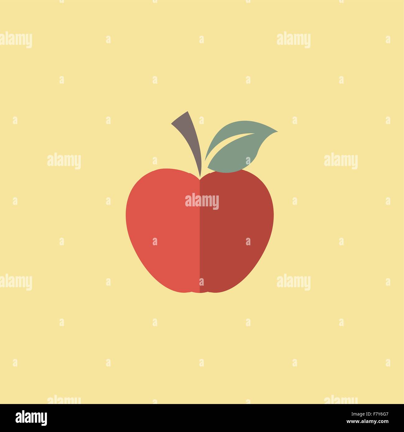Apple flat icon simple Stock Vector Images - Alamy