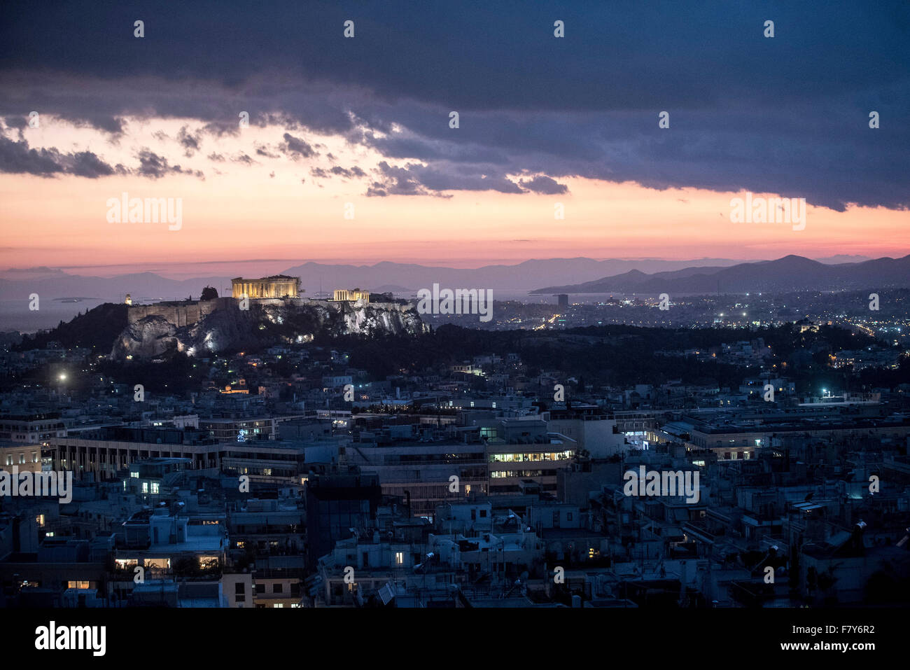 Acropolis parthenon sunset hi-res stock photography and images - Alamy