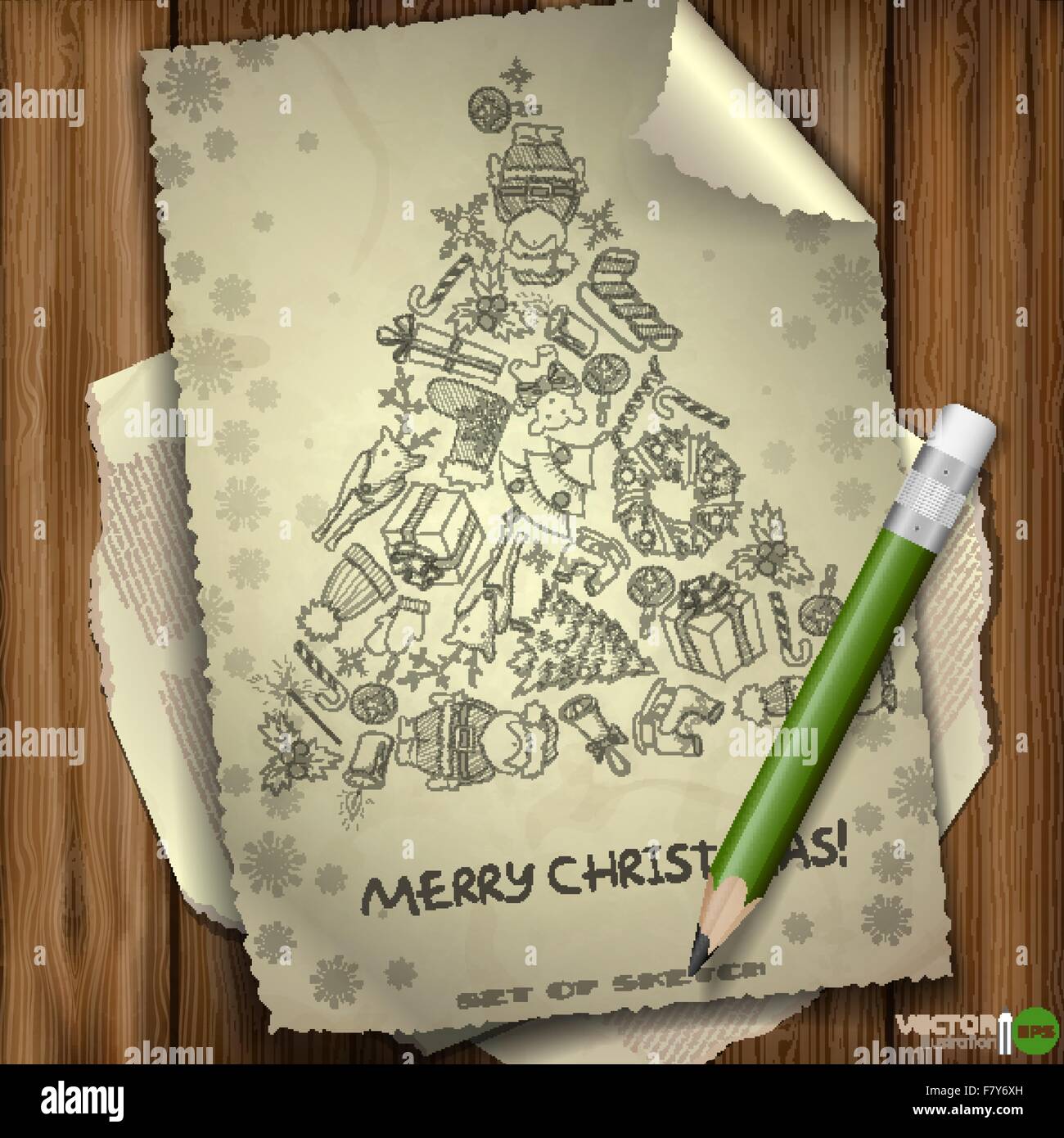 Collection christmas tree new Stock Vector Images - Alamy