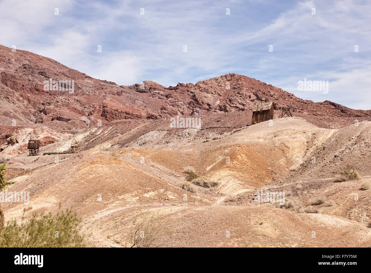 Ghost town in the Nevada desert. Historical abandoned mining town now ...
