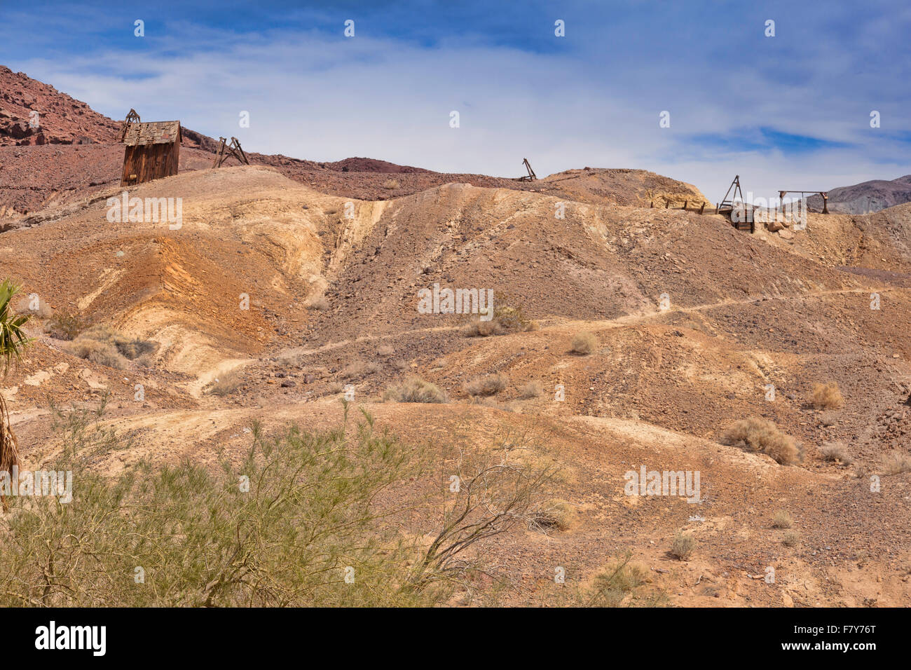 Ghost town in the Nevada desert. Historical abandoned mining town now ...