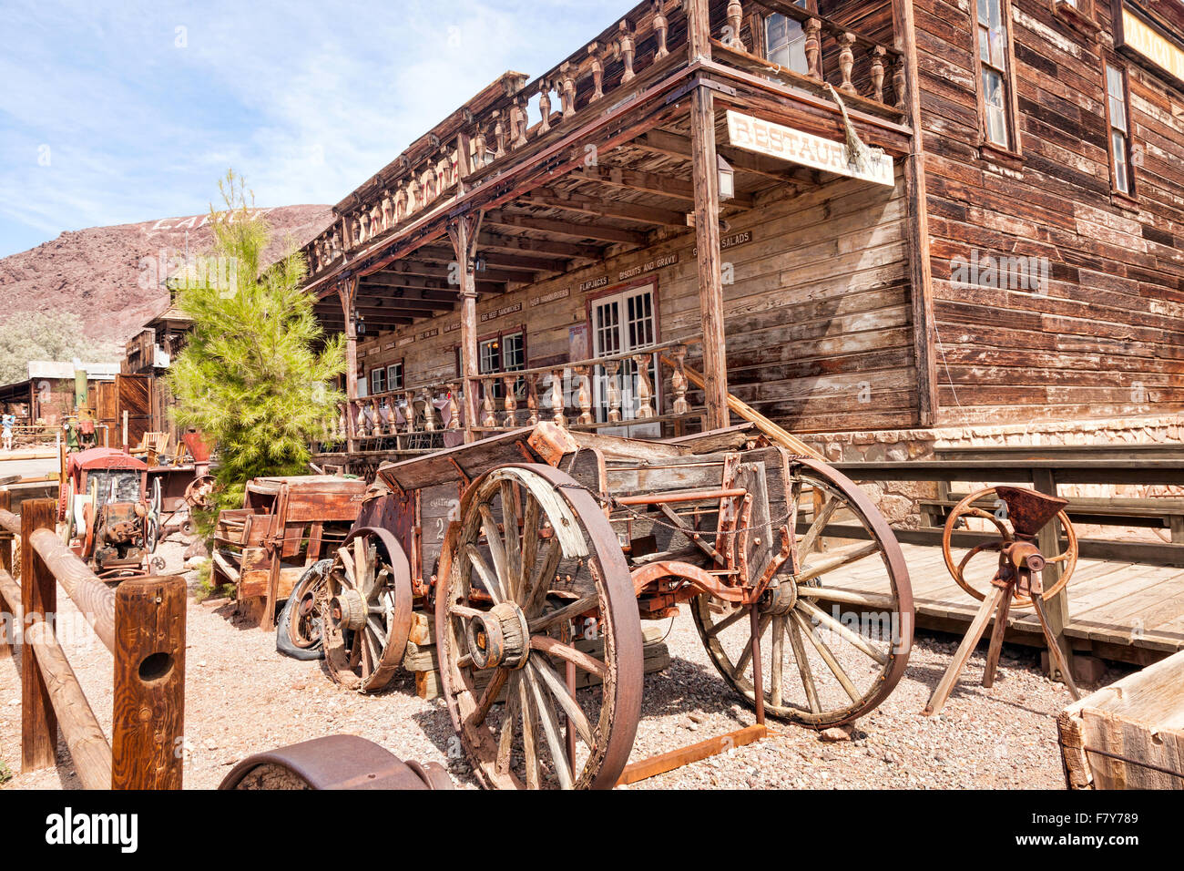 Ghost town in the Nevada desert. Historical abandoned mining town now ...