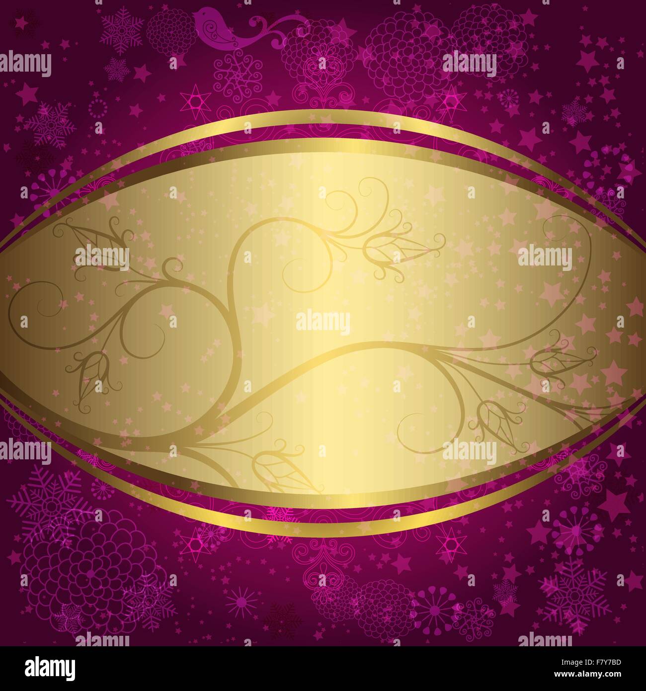 Christmas purple and golden frame Stock Vector Image & Art - Alamy