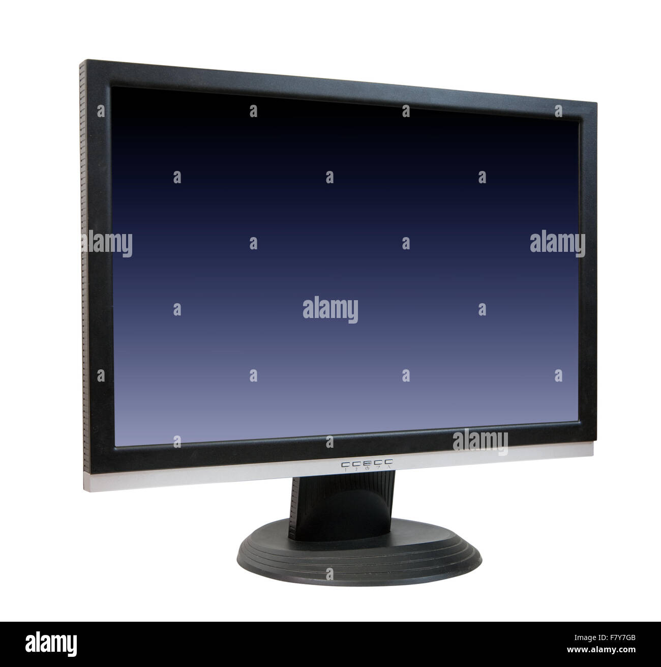 Computer LCD monitor. Isolated on white background with clipping path ...