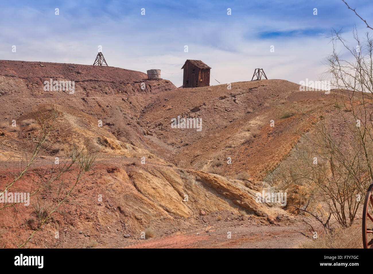 Ghost town in the Nevada desert. Historical abandoned mining town now ...
