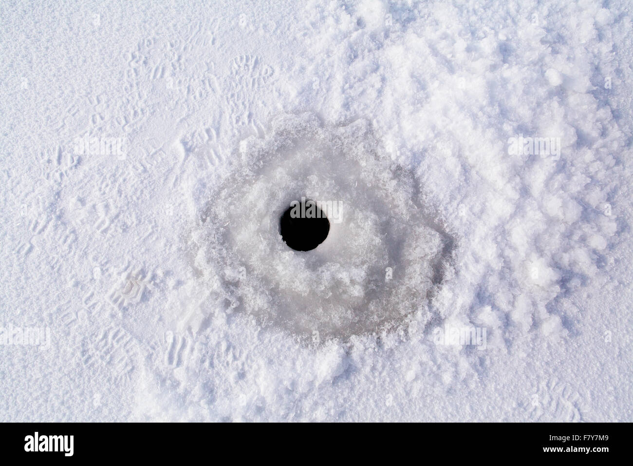 Hole in frozen lake hi-res stock photography and images - Alamy