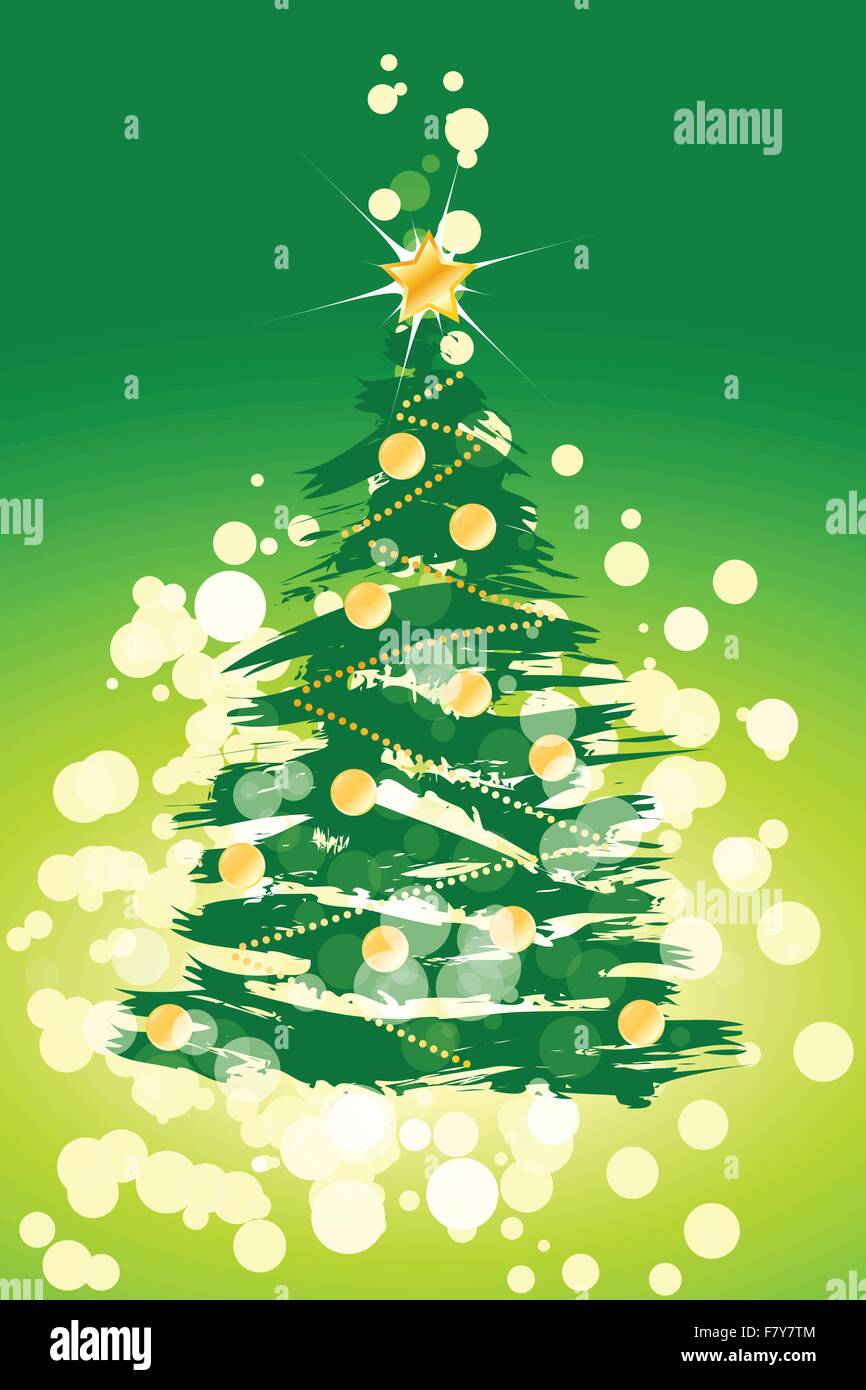 Christmas background tree white ball Stock Vector Images - Alamy