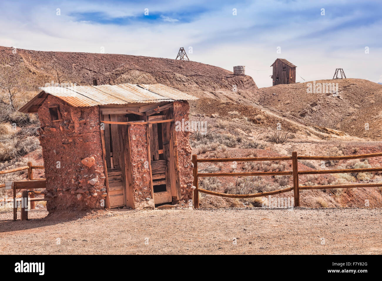 Ghost town in the Nevada desert. Historical abandoned mining town now ...