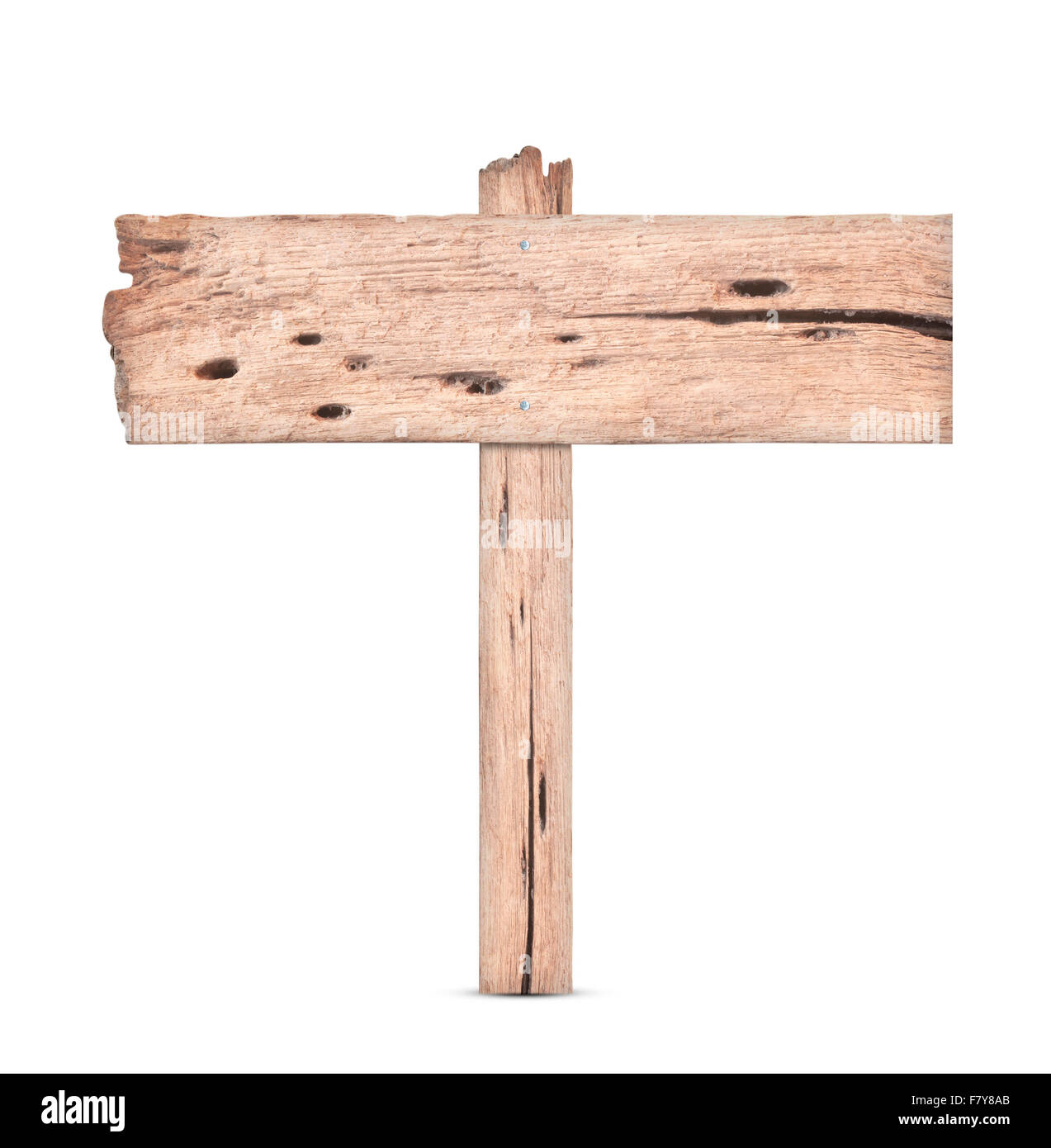 Wooden old sign isolated on background white Stock Photo - Alamy