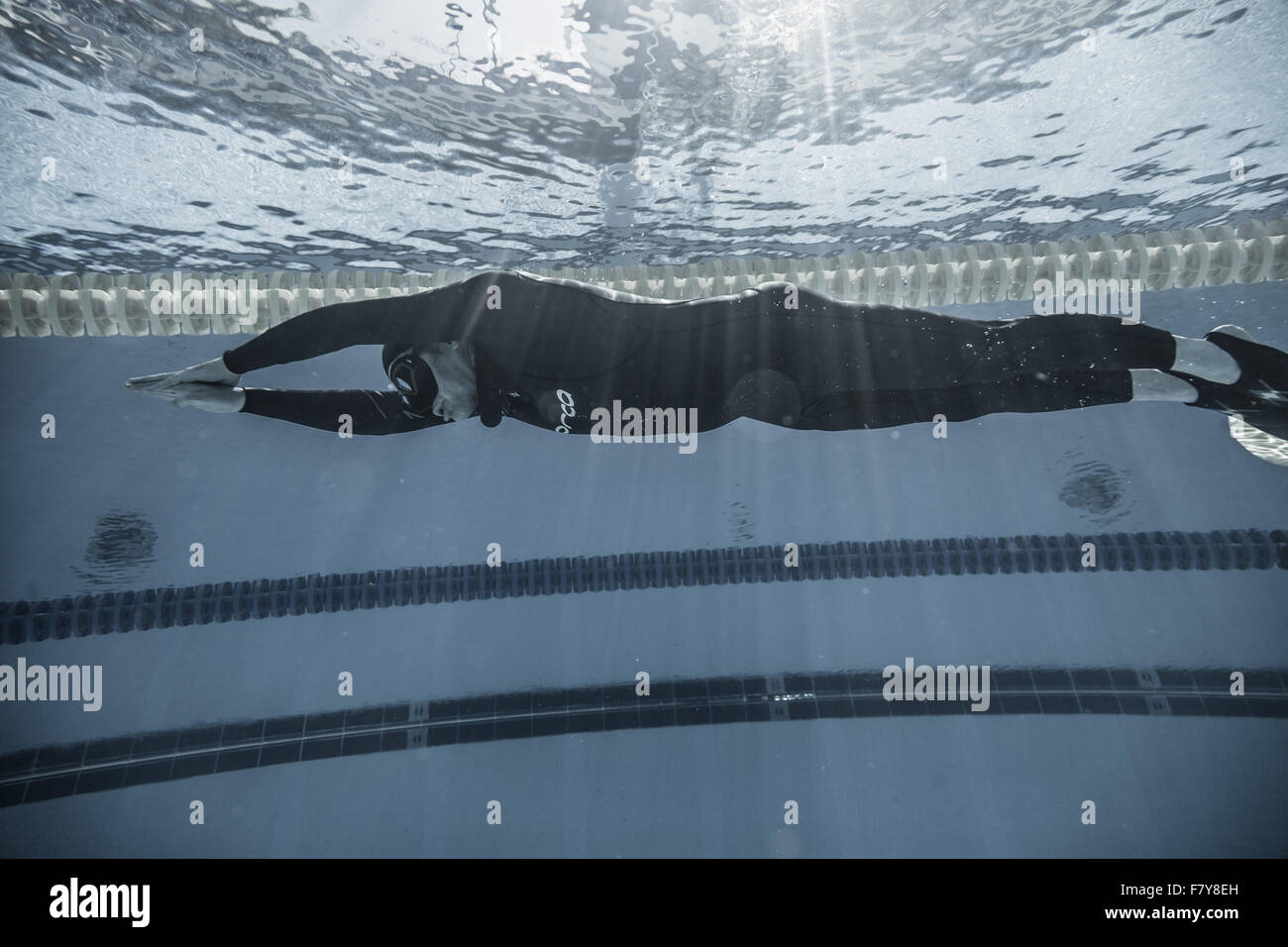 Montreal, CANADA - May 30th, 2015. Official AIDA Freediving Pool ...