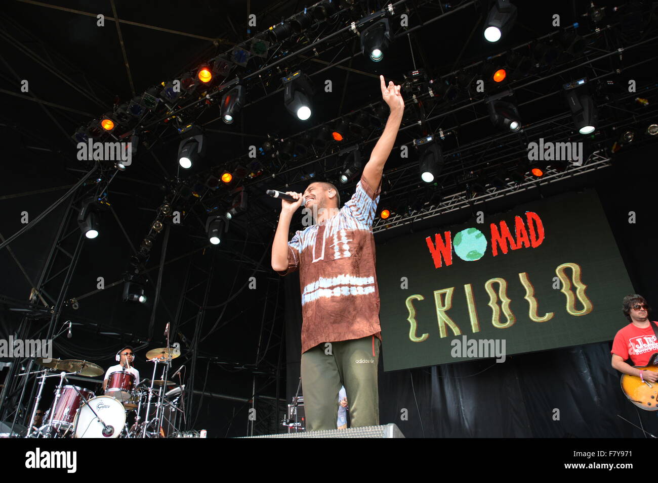 Criolo Brazilian Rapper and Soul Singer, Open Air Stage, WOMAD 2015 ...