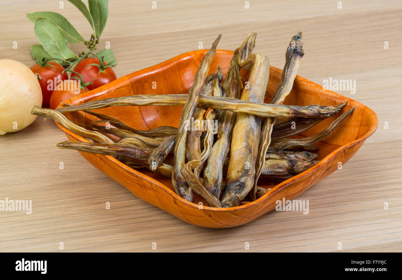 Dry salted fish - soft traditional snack for beer Stock Photo - Alamy