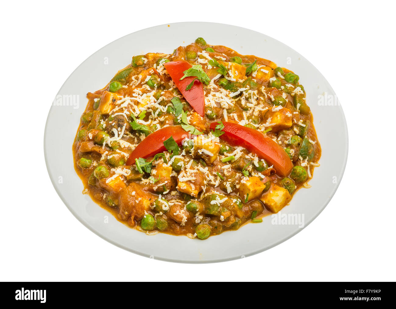 Mutter Paneer - Indian traditional food Stock Photo - Alamy