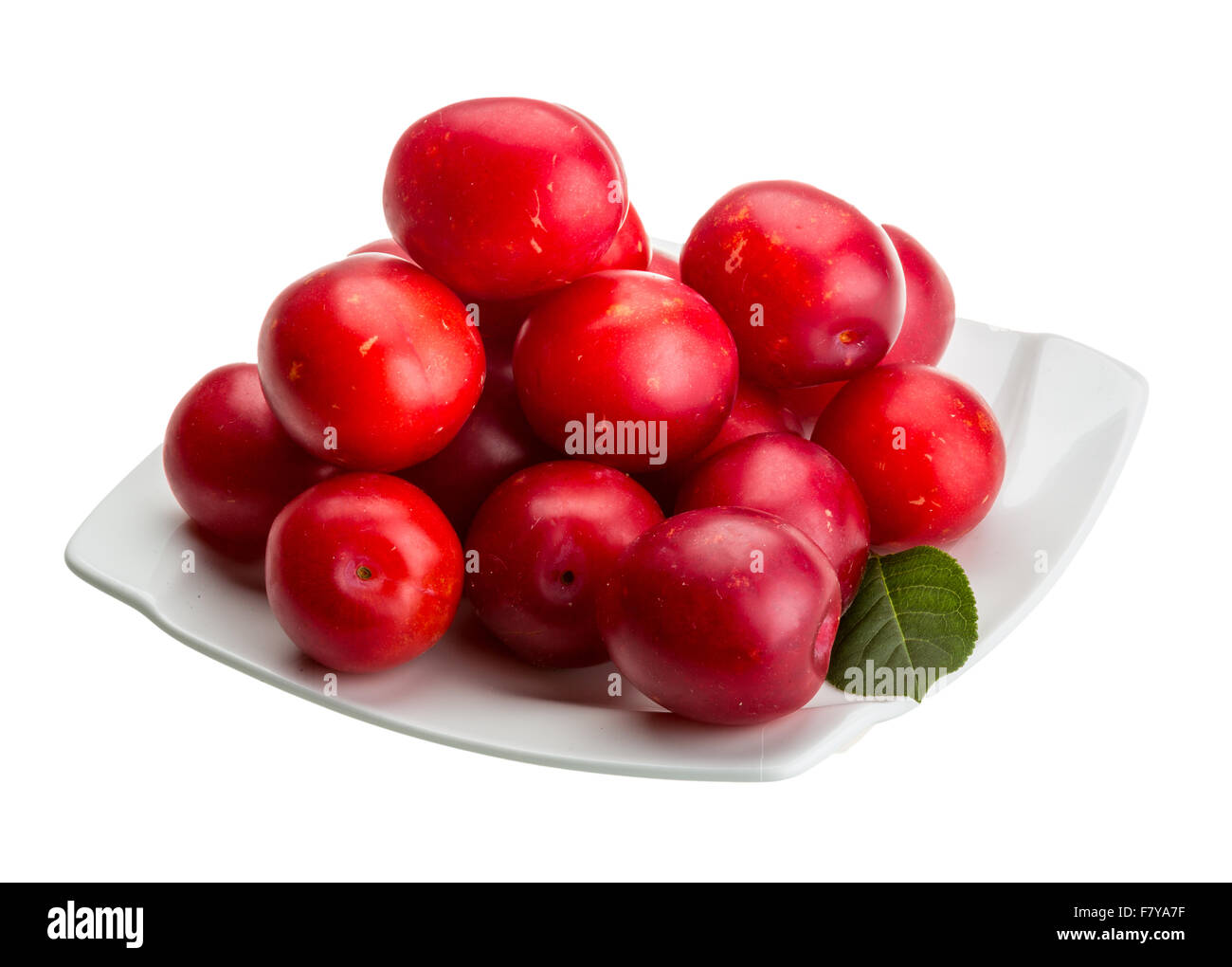 Damson plum isolated on white background Stock Photo - Alamy
