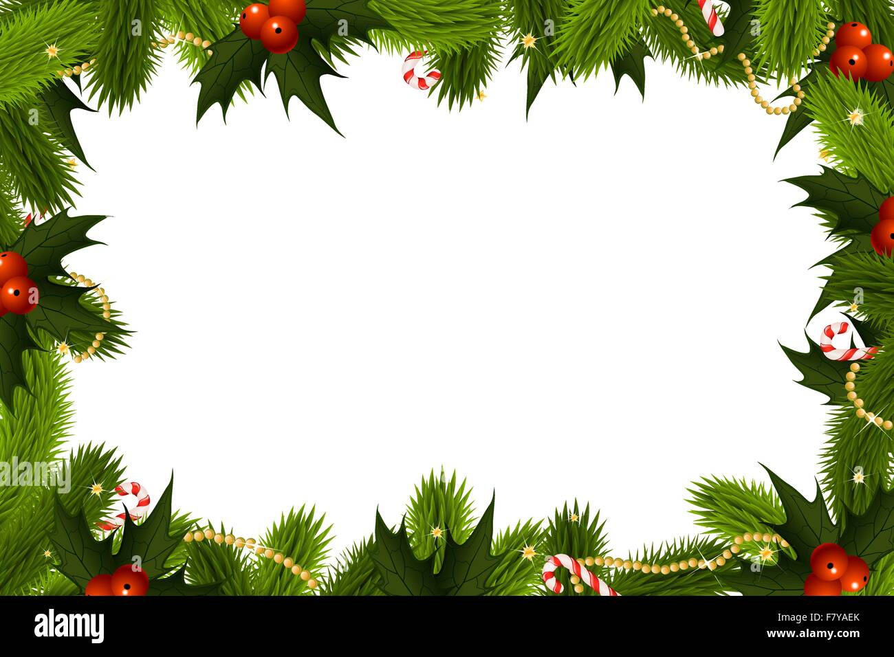 Christmas frame candy cane Stock Vector Images - Alamy
