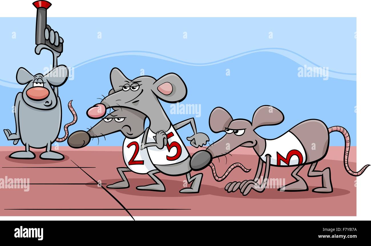 rat race cartoon illustration Stock Vector Image & Art - Alamy