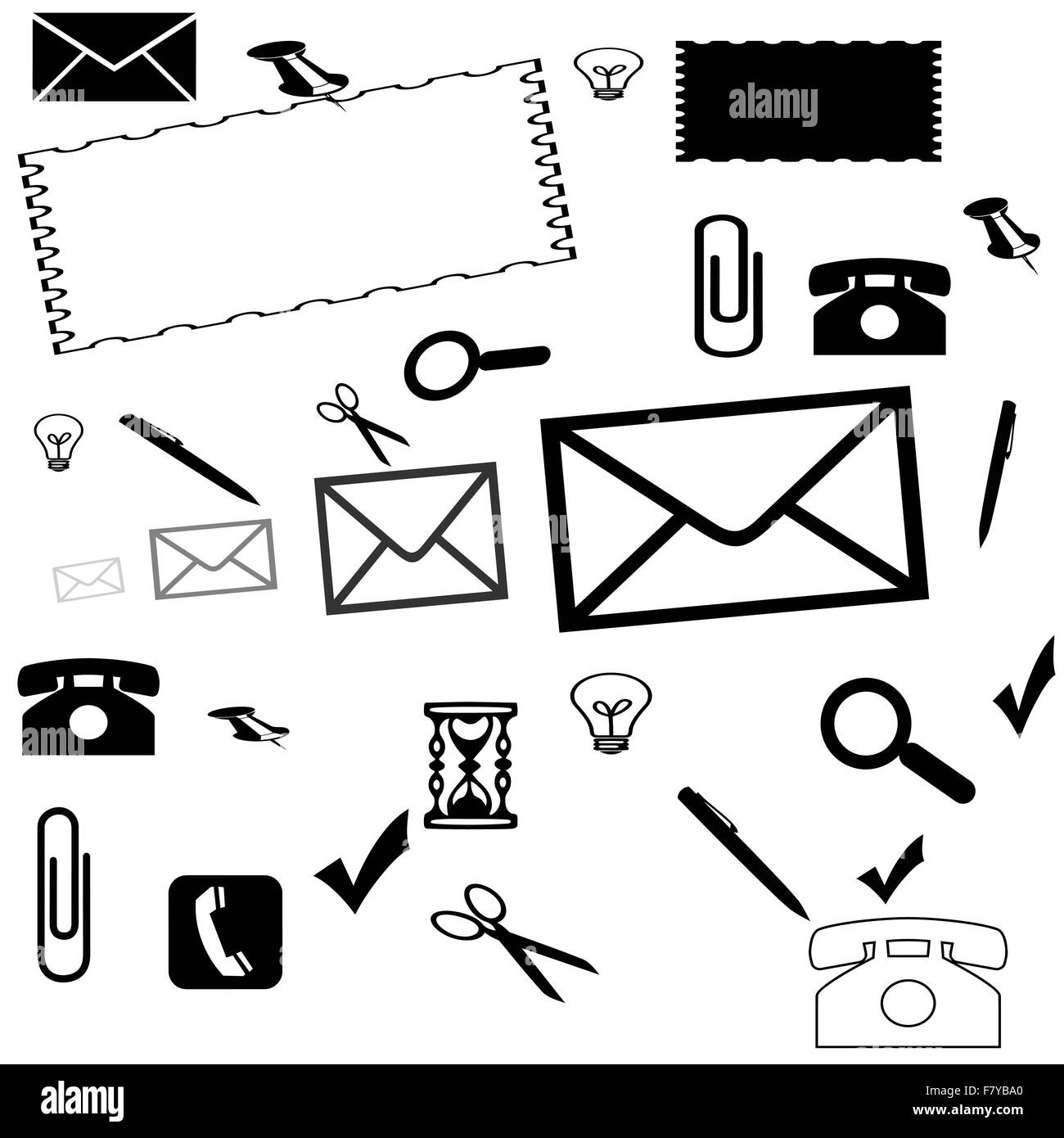 White background with different things Stock Vector Image & Art - Alamy