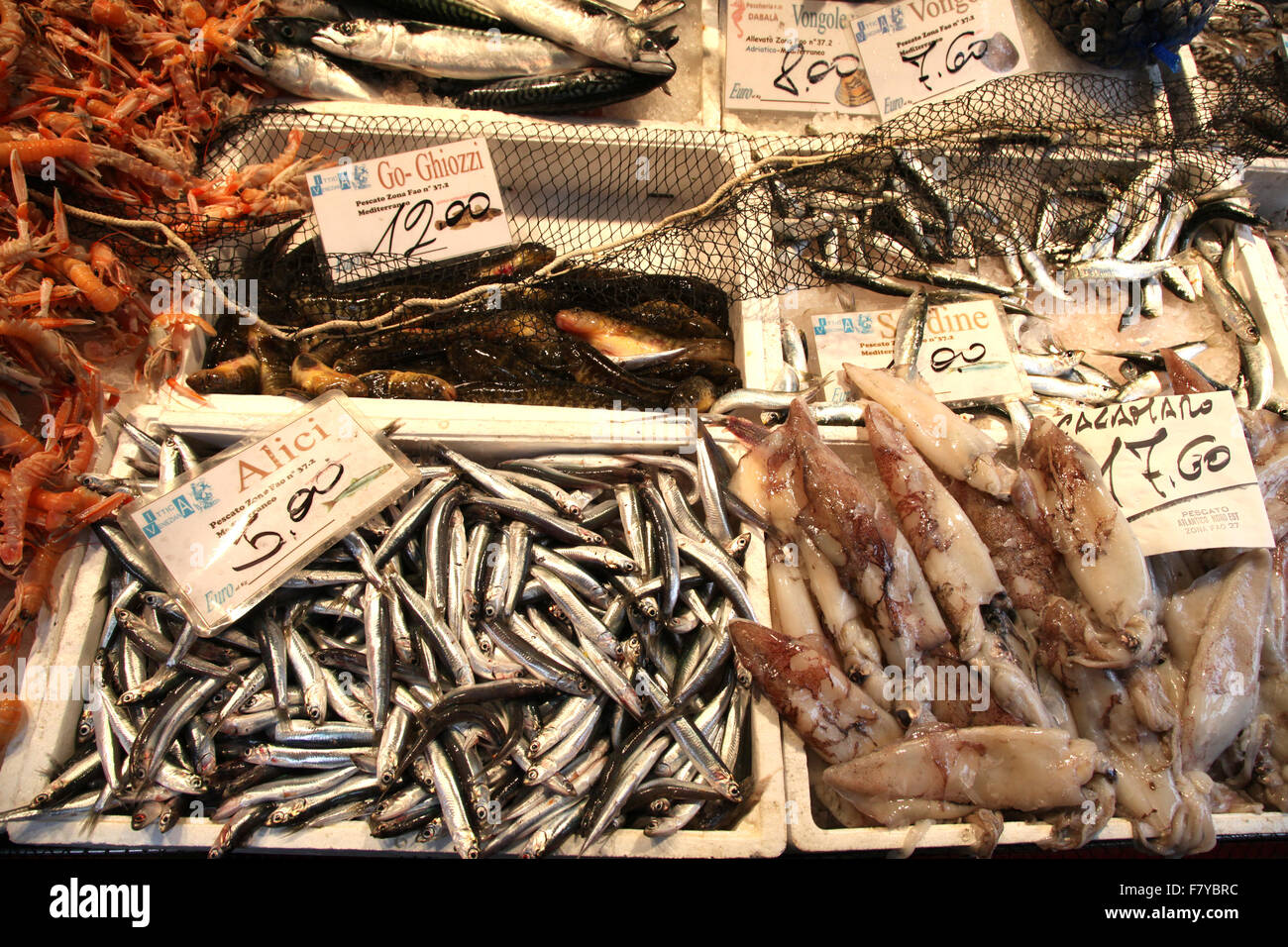 Campo della Pescheria. (Fish Market Venice Stock Photo - Alamy