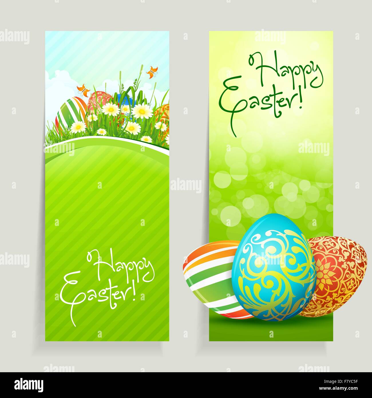 Traditional easter eggs blossom Stock Vector Images - Alamy