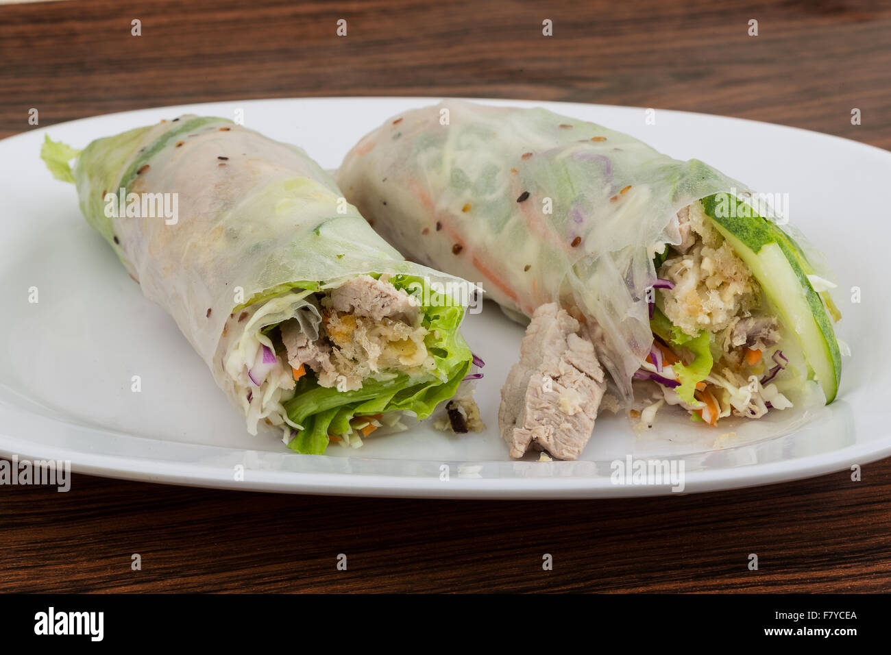 Vietnamese spring roll with pork, shrimp and vegetables Stock Photo - Alamy