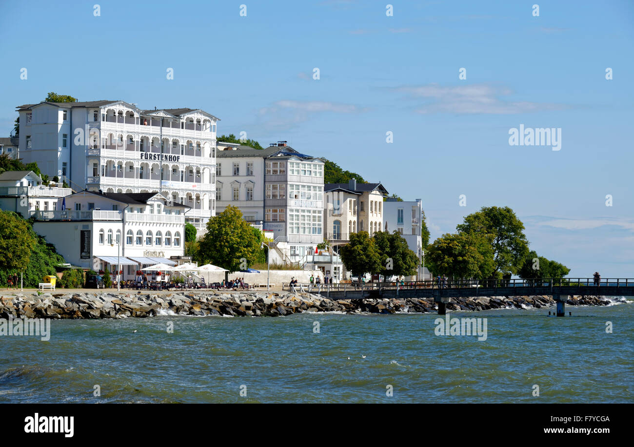 Houses, Hotel Fürstenhof on the lakeside promenade, with pier, spa ...